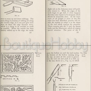 Wood Art Carving Guide,woodworking,old Books,easy Lessons in the Art of ...