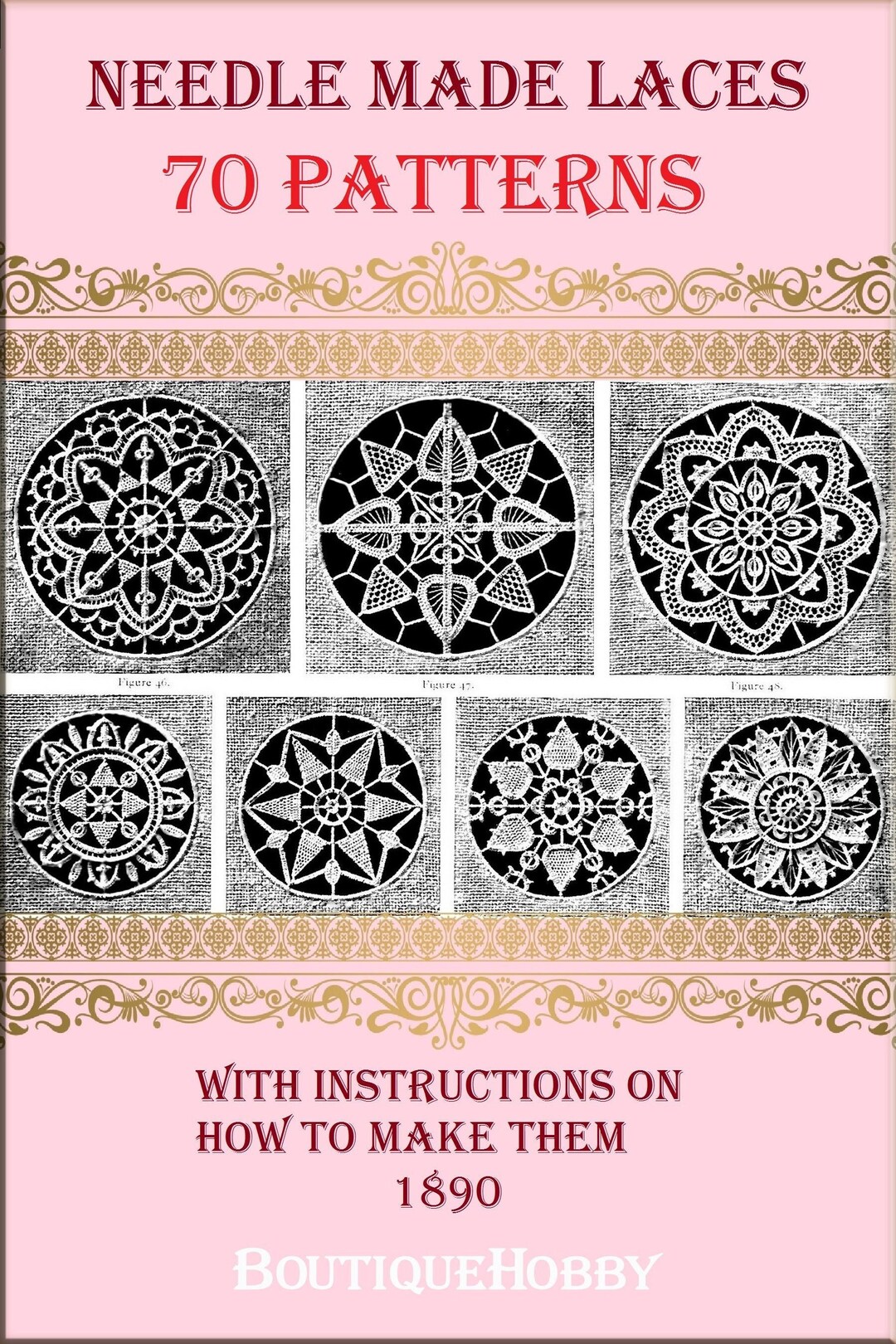 Vintage Needlework Design,patterns Hand Made Lace,diy Needlework ...