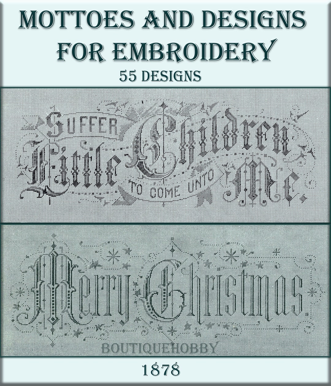Vintage Pattern Mottoes,designs Embroidery,cross Stitch Pattern,antique ...