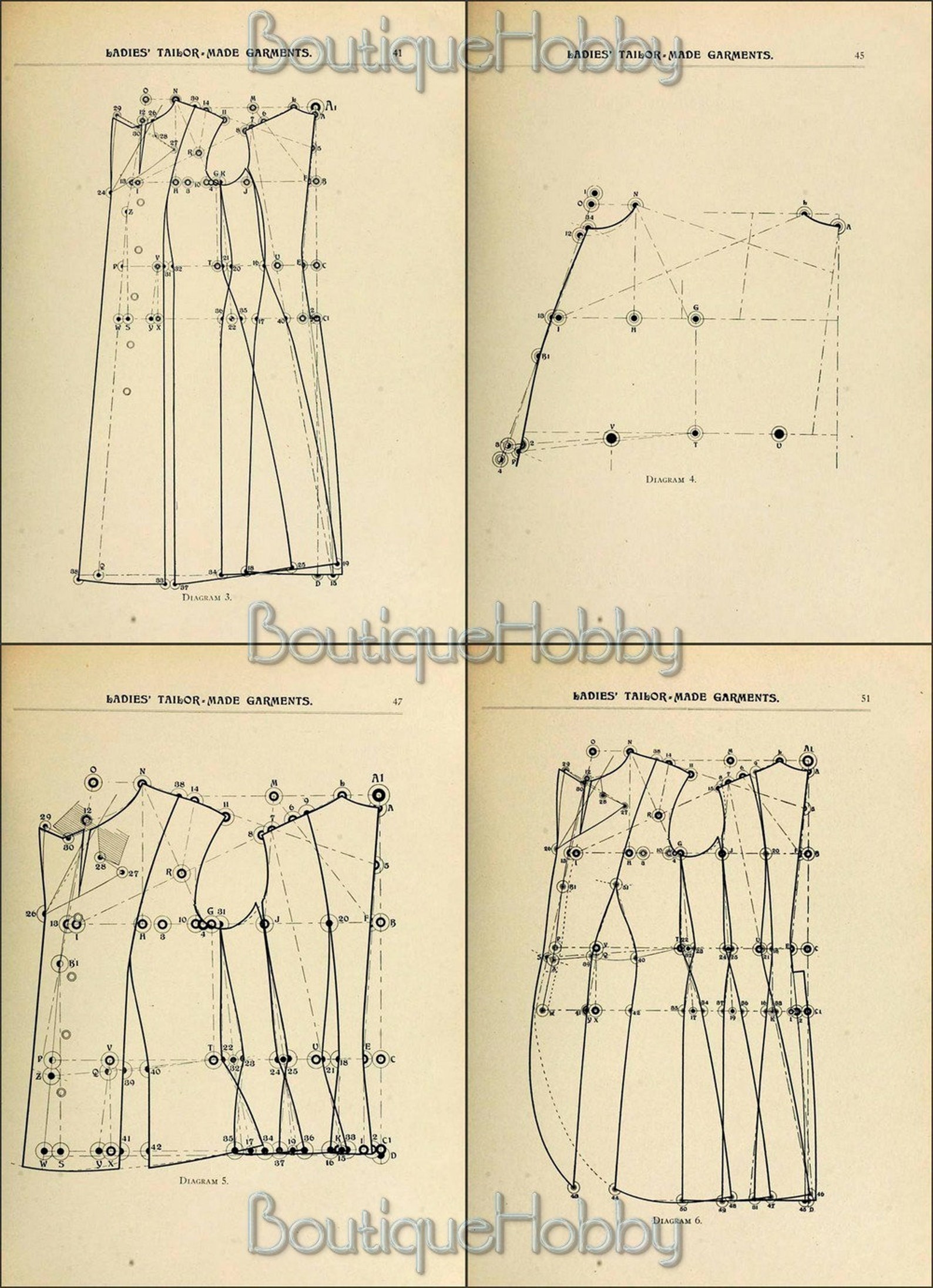 Victorian Book Vintage Dresscostumes Sewing Patternspattern - Etsy