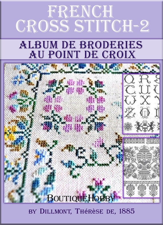 Retro Cross Stitch Pattern Bookhand Embroidery Album De - Etsy
