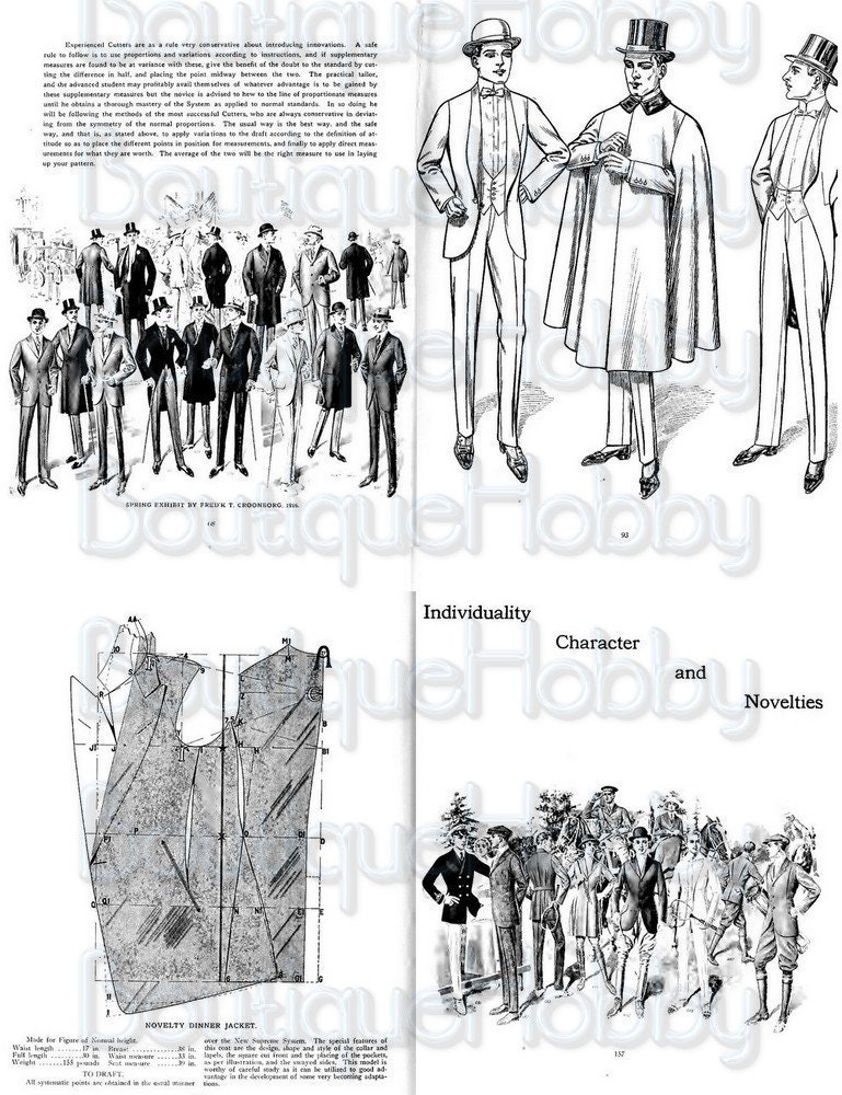 Mens sewing patternsvictorian vest pattern trousertuxedo | Etsy