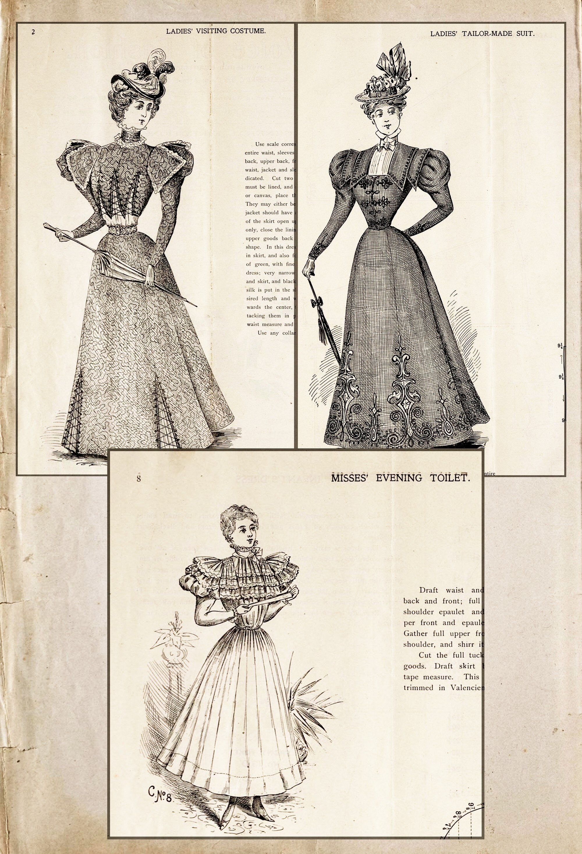 Victorian Bookvintage Sewing Patterns 17 Dresses the Garment | Etsy