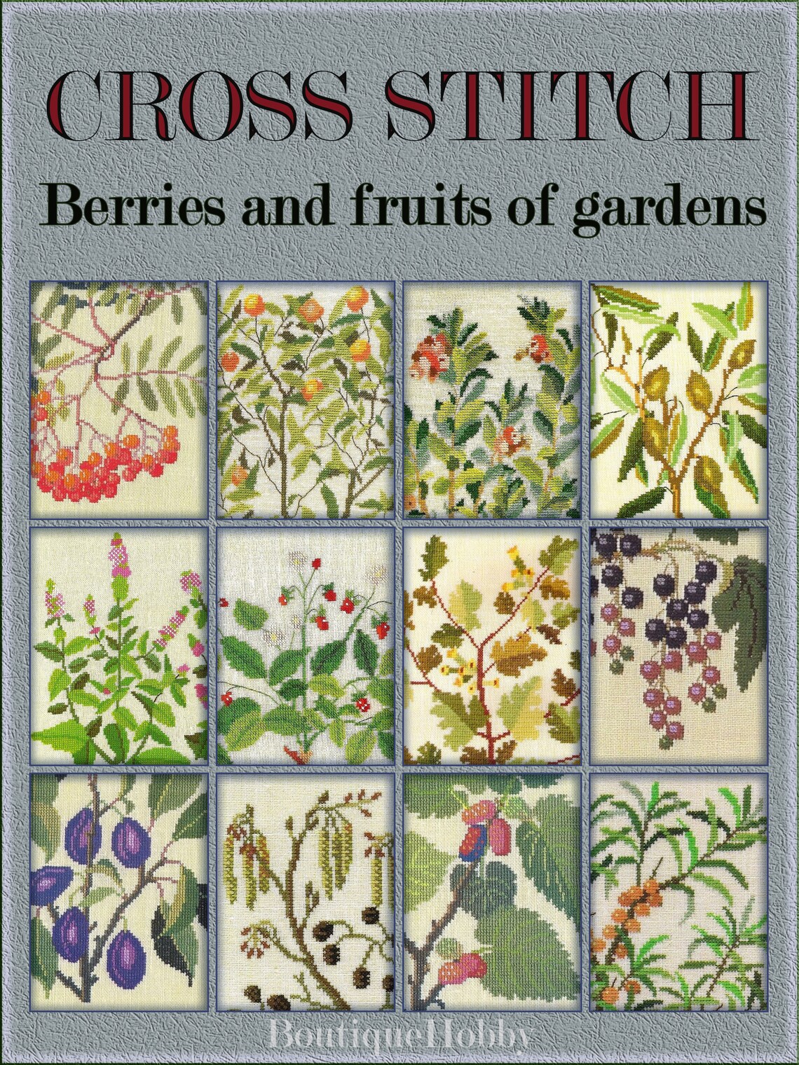 Cross stitch pattern book pdf Berriesplants fruits patterns | Etsy