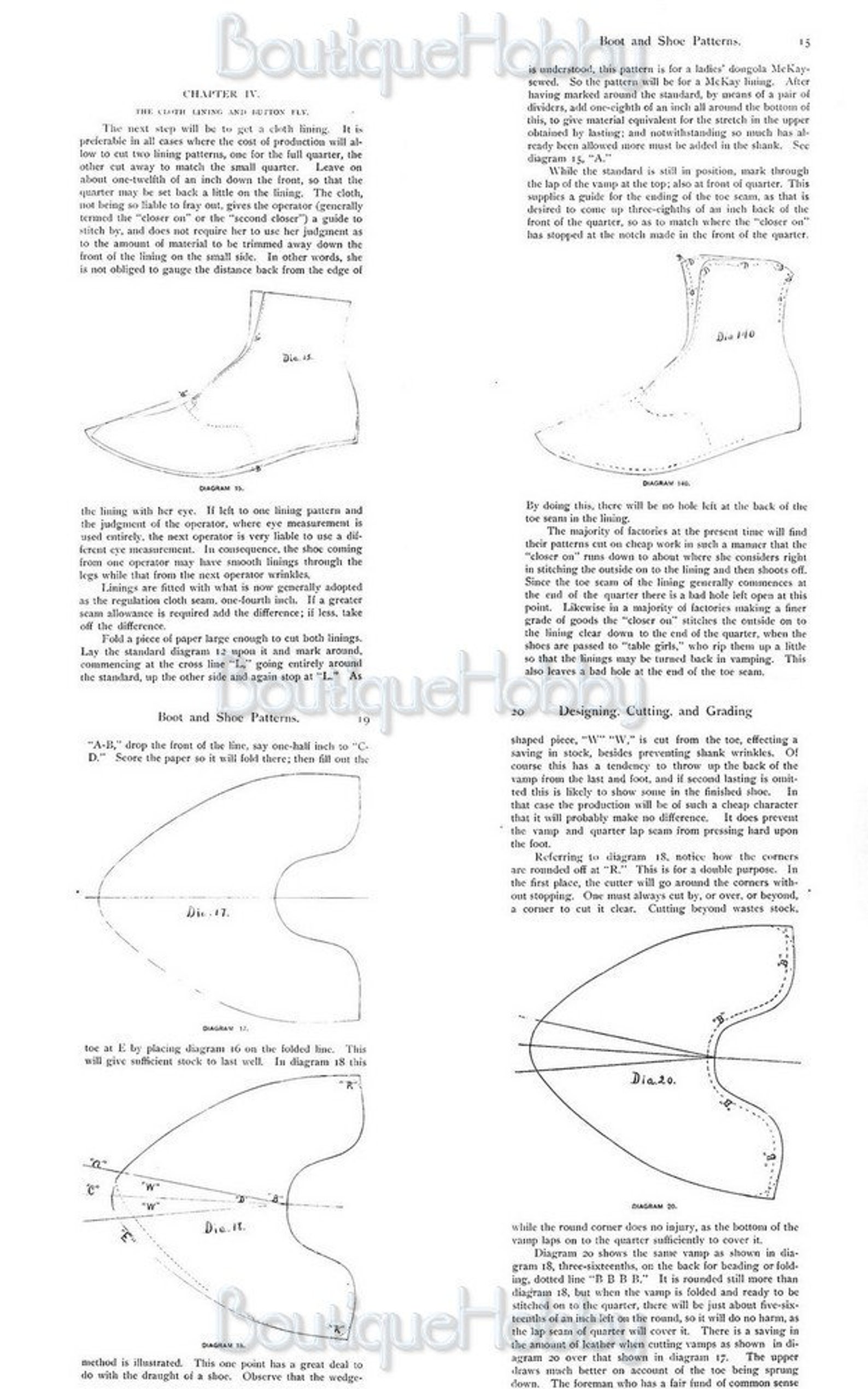 How to Make Hand Made Shoesvintage Shoe Sewing Pattern Book | Etsy