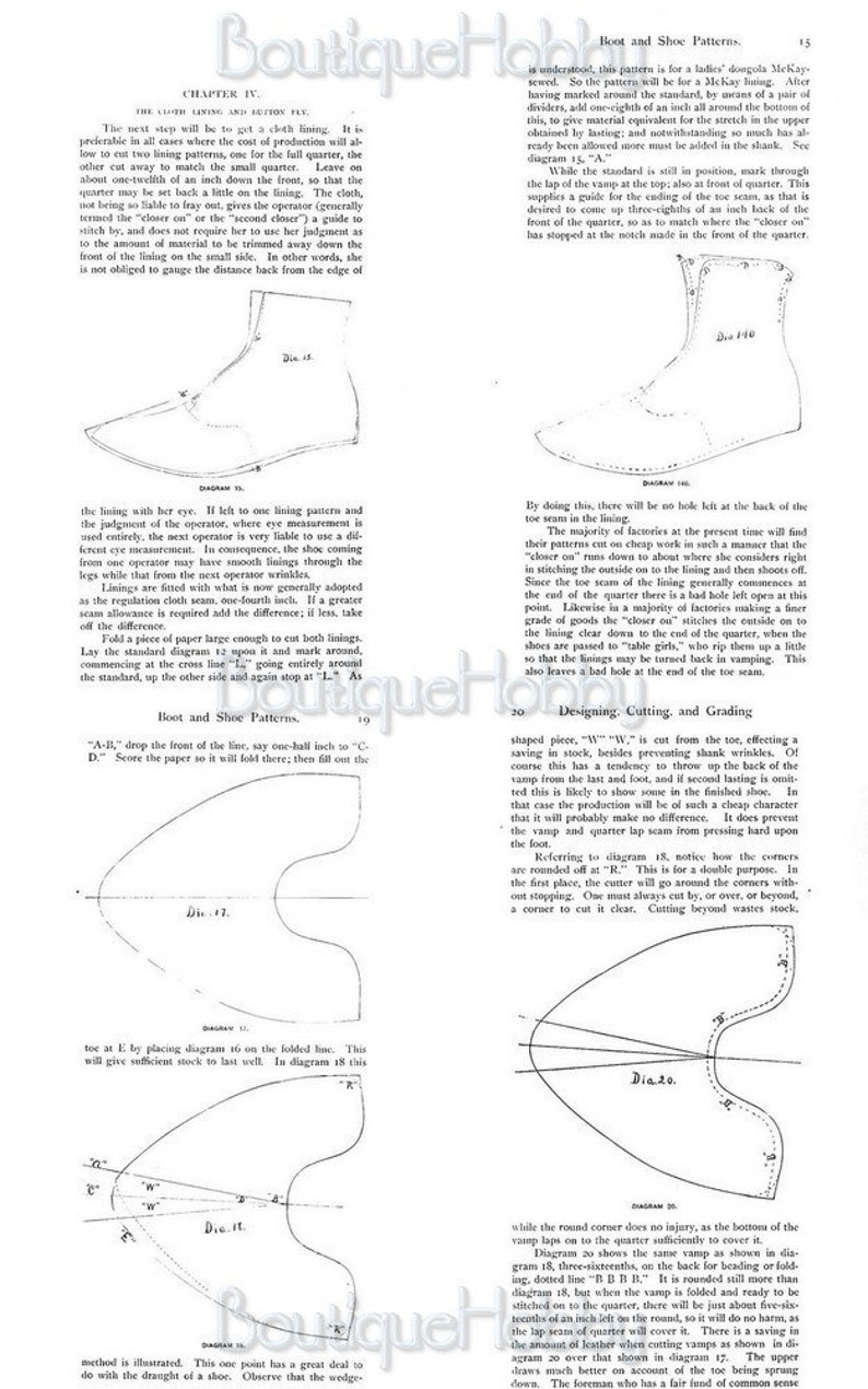 How to Make Hand Made Shoesvintage Shoe Sewing Pattern Book | Etsy
