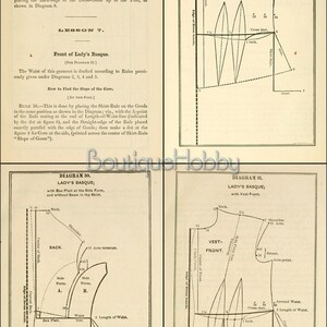 Victorian Diagram Sewing Patterns Retro Dress,the Art of DESIGNING ...