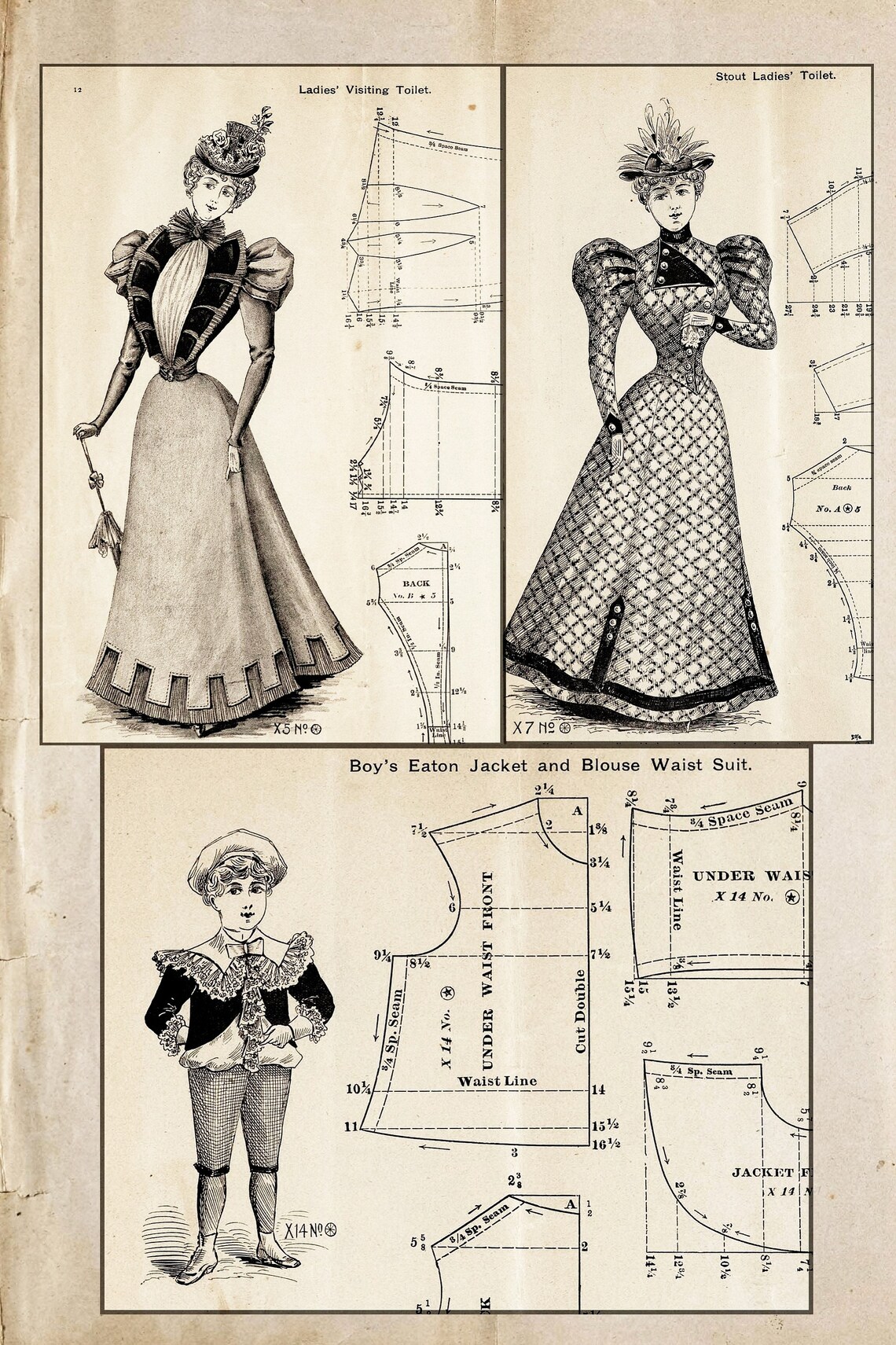 Victorian Book Vintage Sewing Patterns 17 Dresses the | Etsy