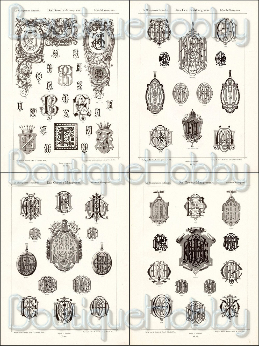 2000 Victorian Monograms,monogram Font,alphabet Illustration Heraldic ...