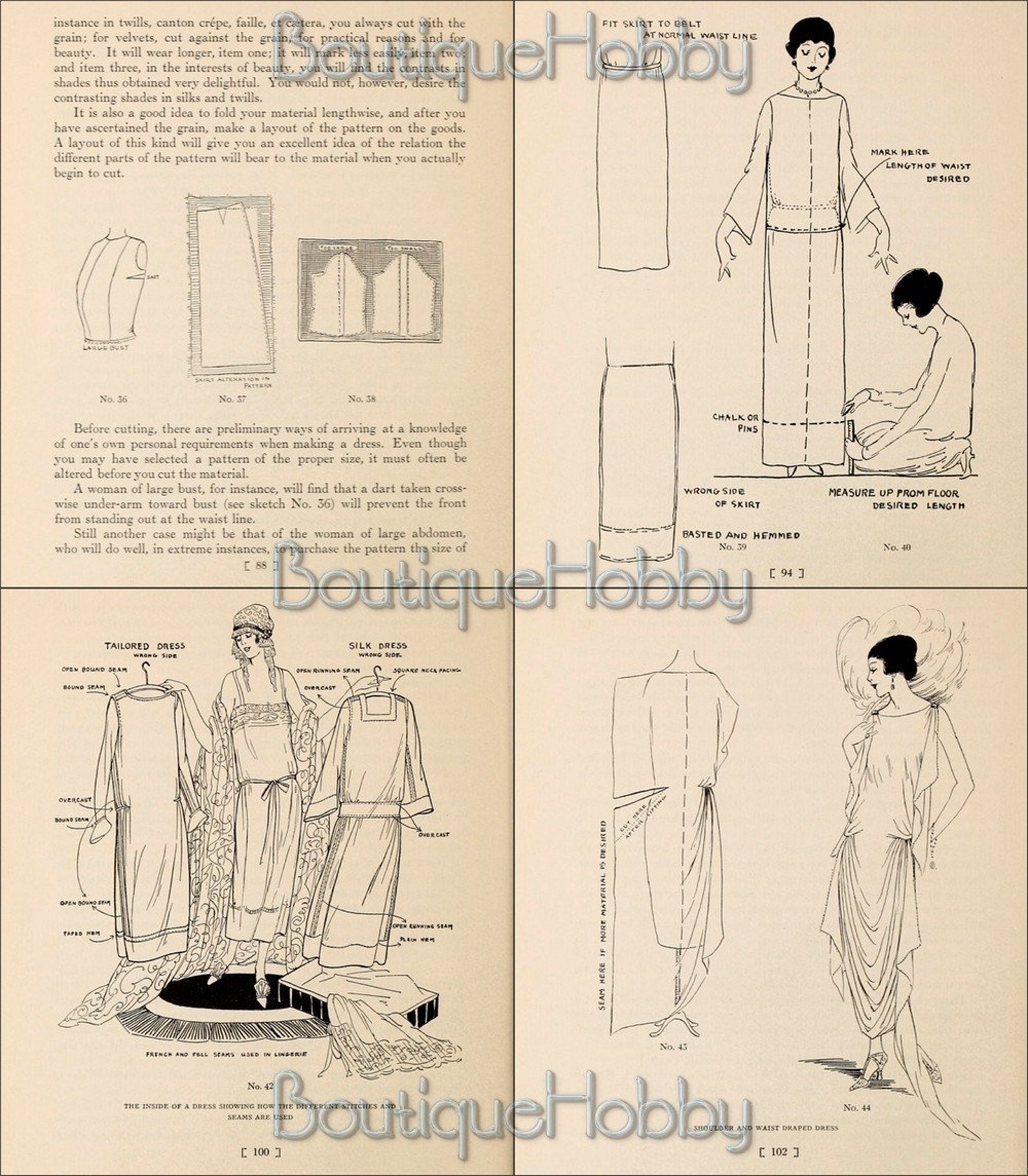 1920s Sewing Guide,art Deco Make Dresses Patterns,pdf Ebook,the A B C ...