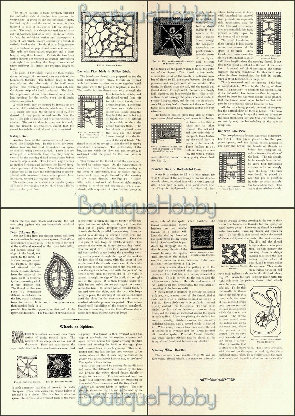 How to Make POINT Lace,vintage Pattern,stitches Battenberg ...