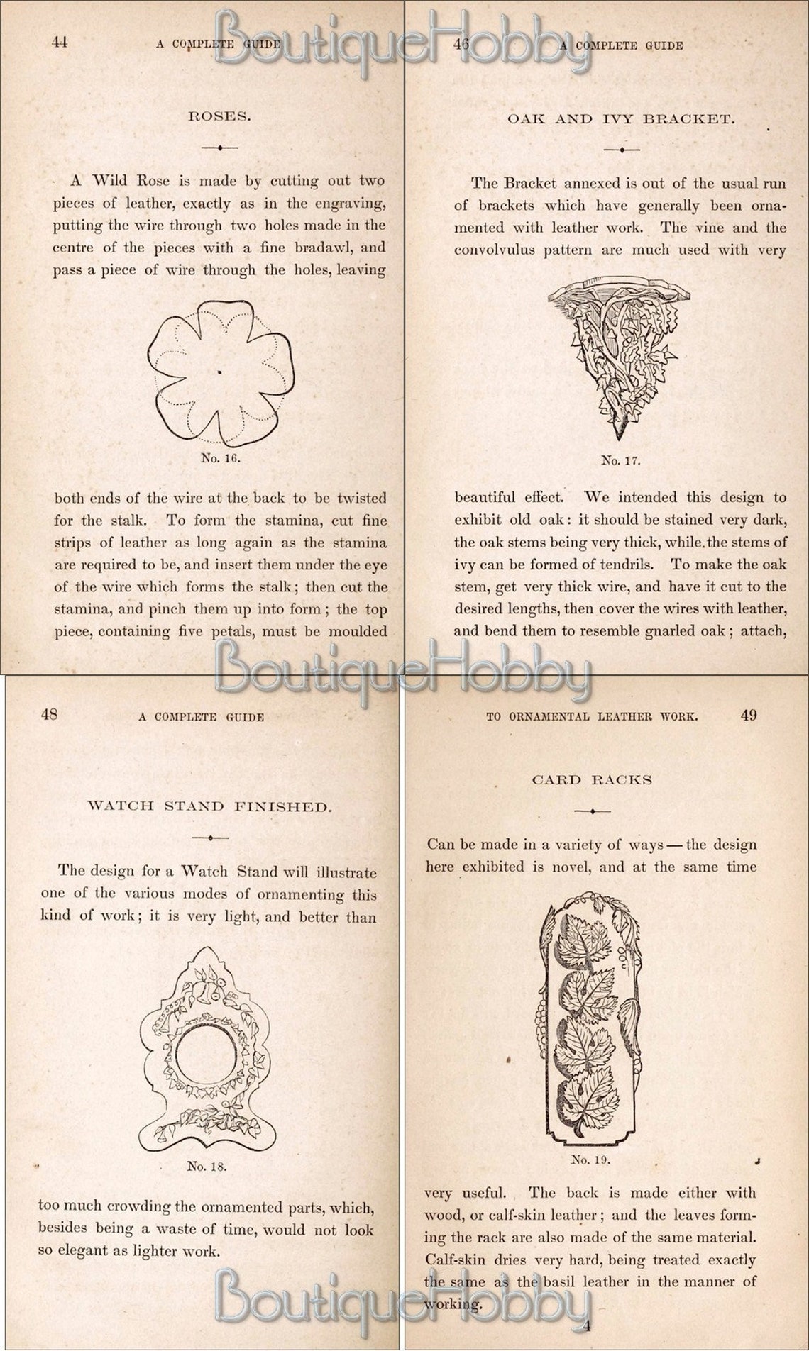 Leather Decoration Work Patternguide to Ornamental Leather | Etsy