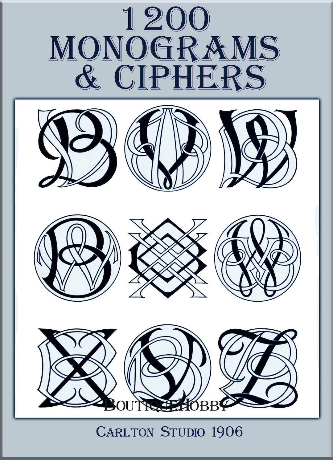 Vintage Monogram Alphabet Fonts,victorian Art Instant Download - Etsy