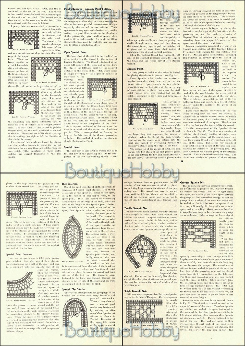 How to Make POINT Lace,vintage Pattern,stitches Battenberg ...