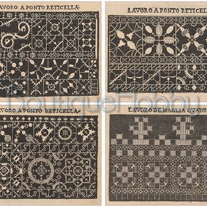 Italian Renaissance Embroidery Patterns Lace Book,vintage Patterns-2 - Etsy