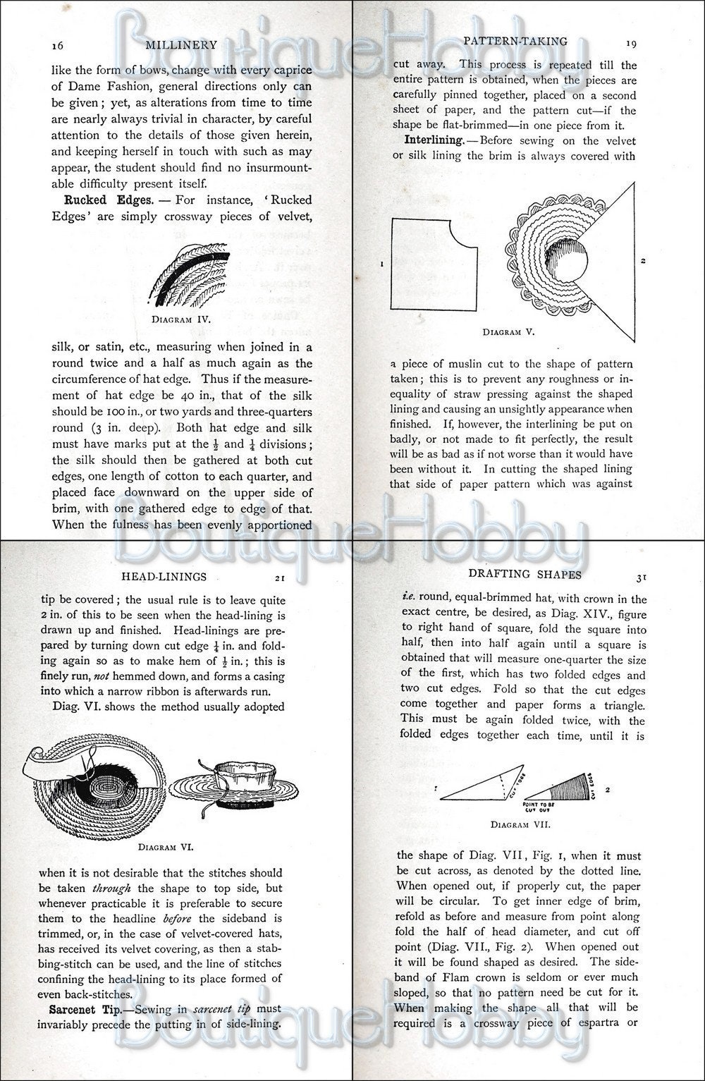 Art of Millinery,how to Make Hats,instruction Vintage Millinery ...