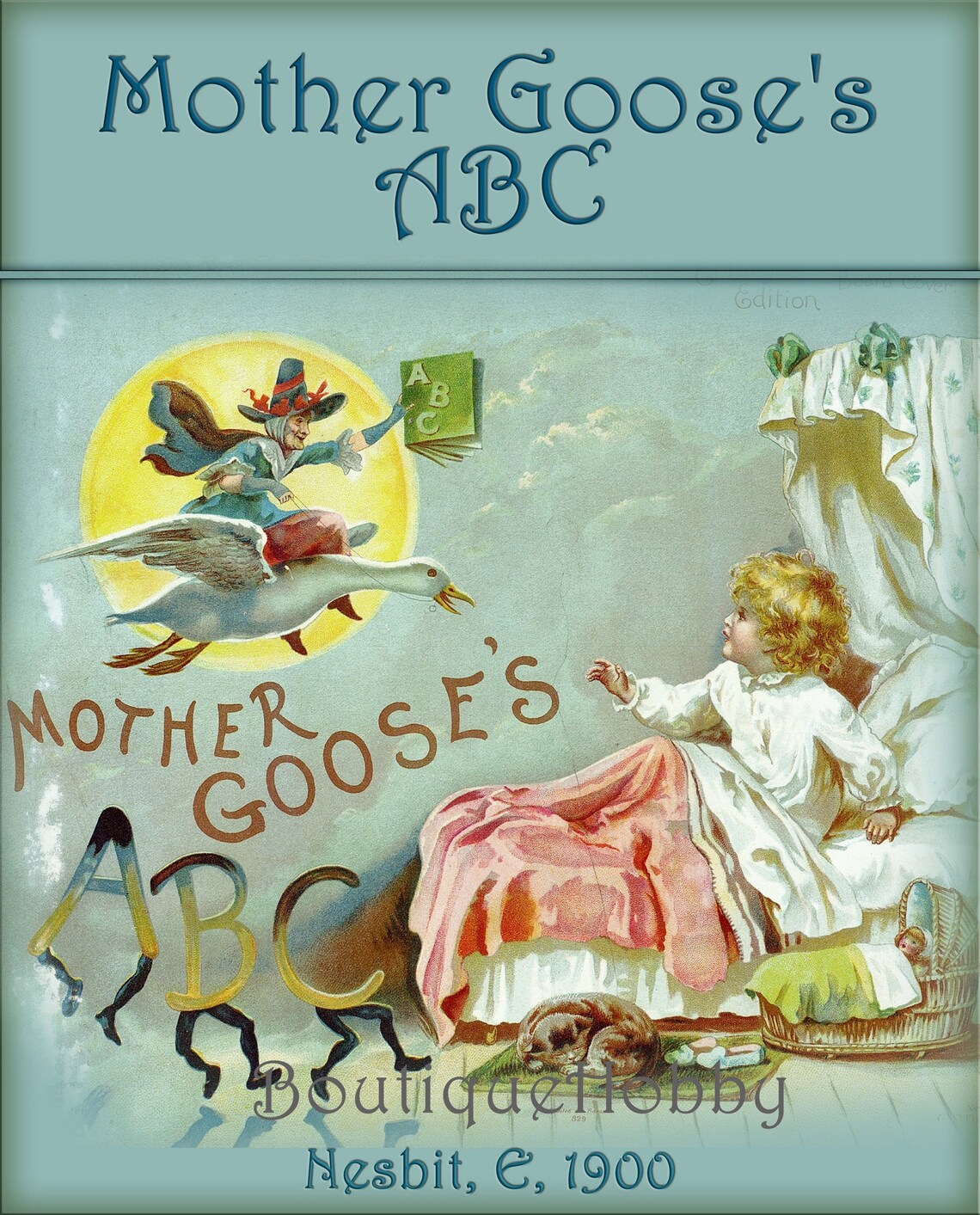 Vintage Childrens ABC Bookold Printable Mother Goose's - Etsy