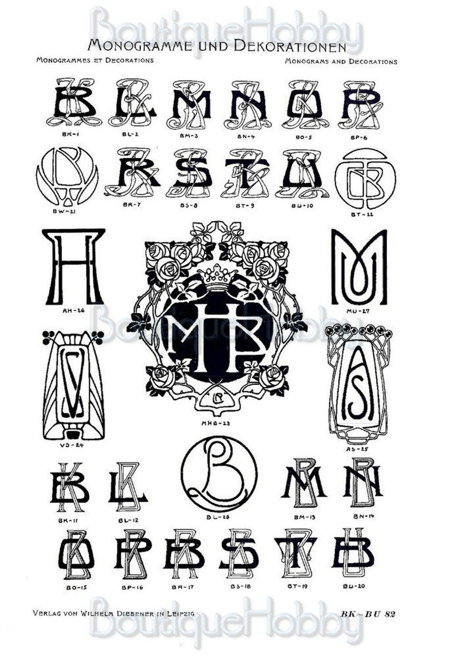 5000 Monograms Font and Decorations,vintage Art Initials,vintage ...