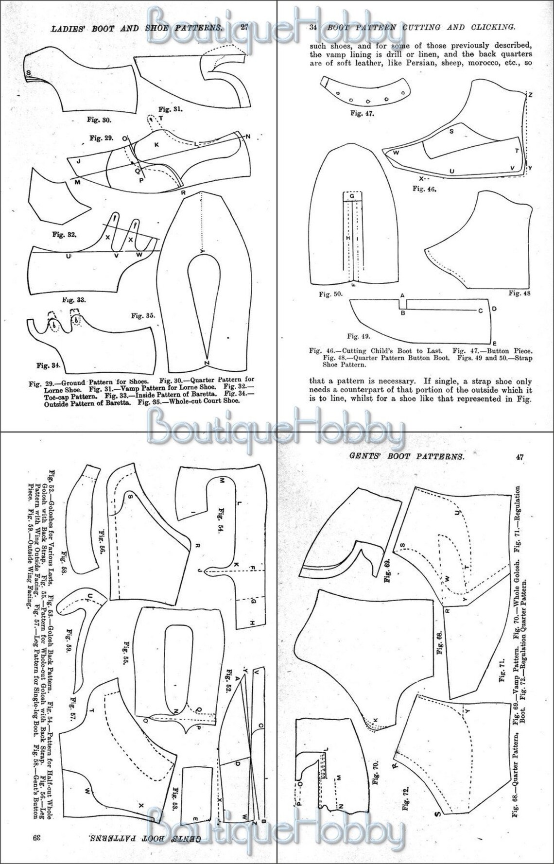 How to Make SHOES Shoe Pattern Cuttingvintage Shoe Sewing - Etsy