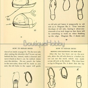 How to Repair Shoes,crafting Books,hand Made Antique Shoes,shoe Making ...