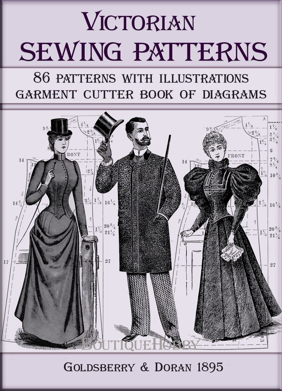 Victorian Historical Pattern Dress,costume Patterns,antique Rare Book ...