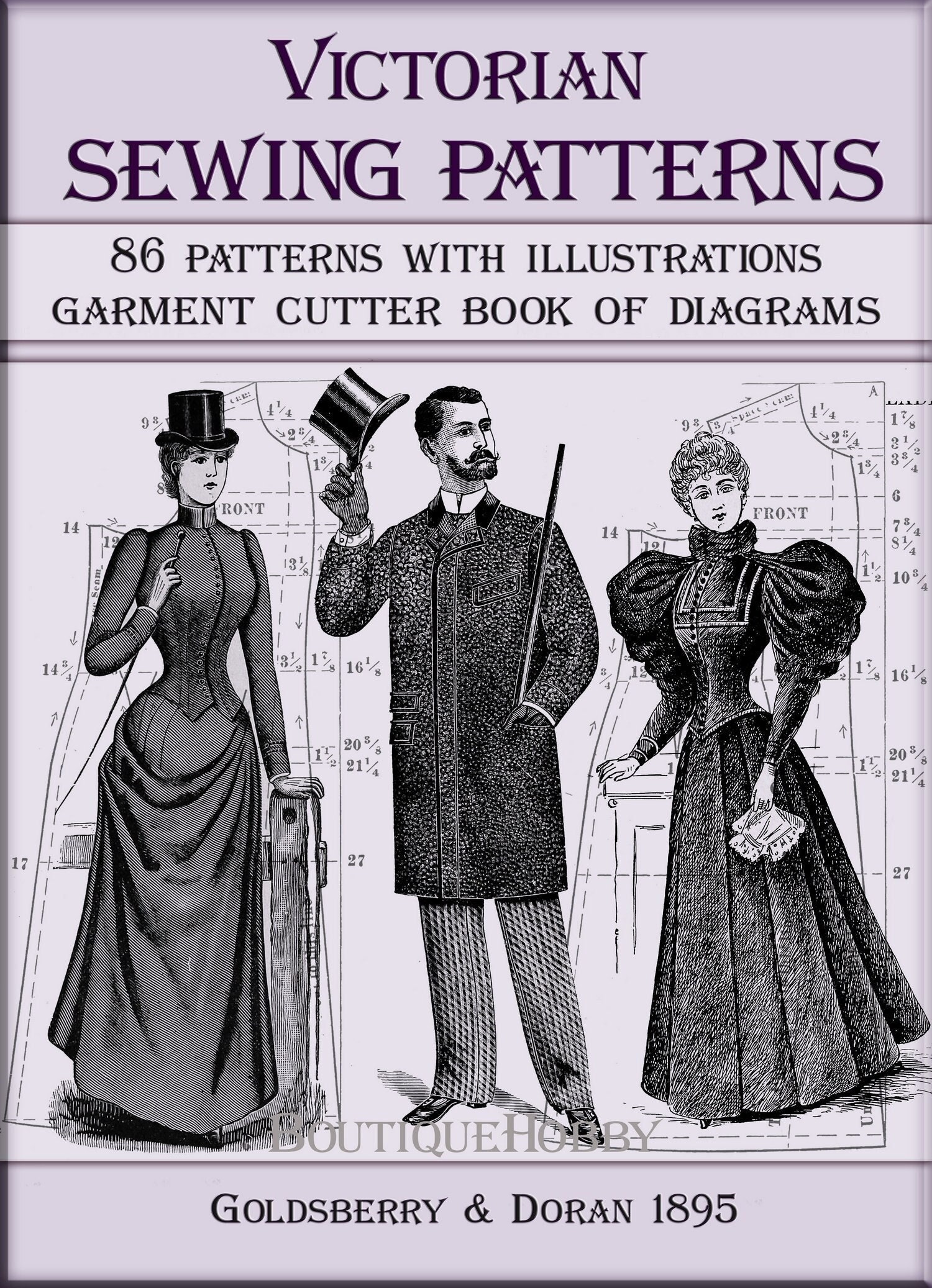 Victorian Historical Pattern Dresscostume Patternsantique - Etsy