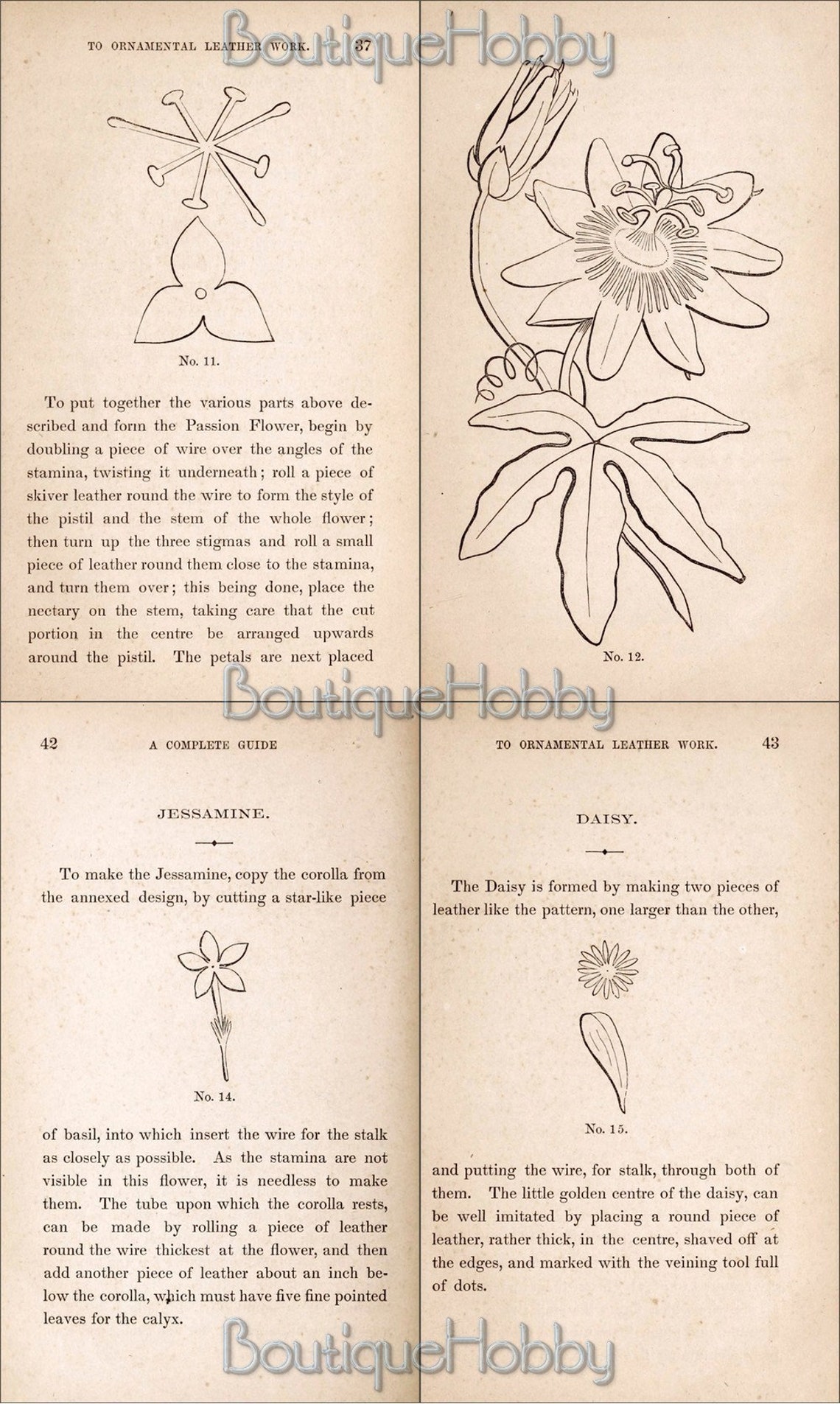 Leather Decoration Work Patternguide to Ornamental Leather | Etsy