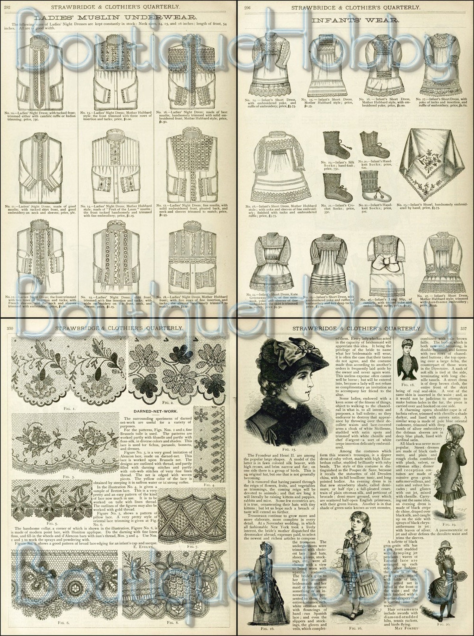 Vintage Antique Fashion Catalogvictorian Fashion Dress Design - Etsy