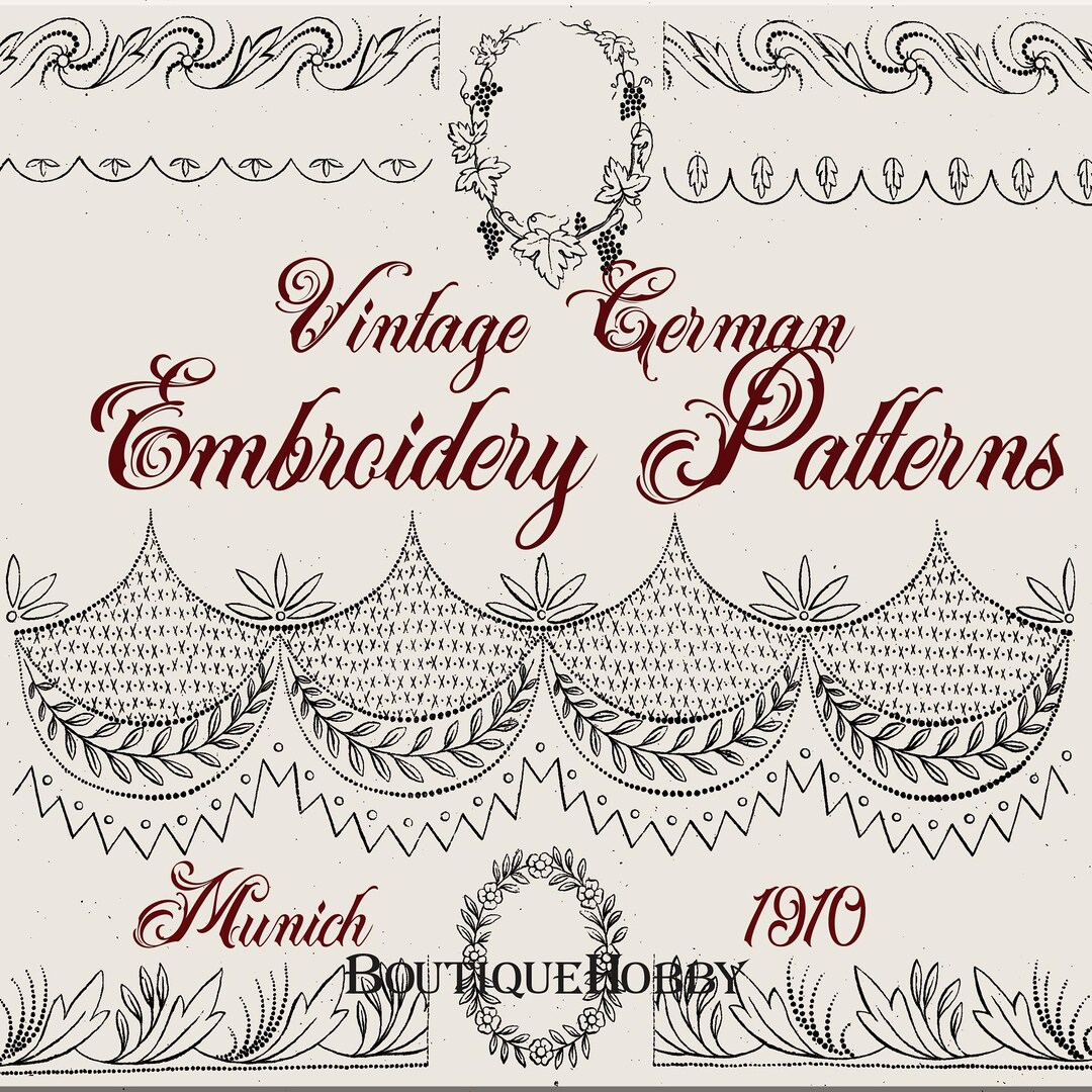German Hand Embroidery Designs Pattern Book ,vintage Patterns - Etsy