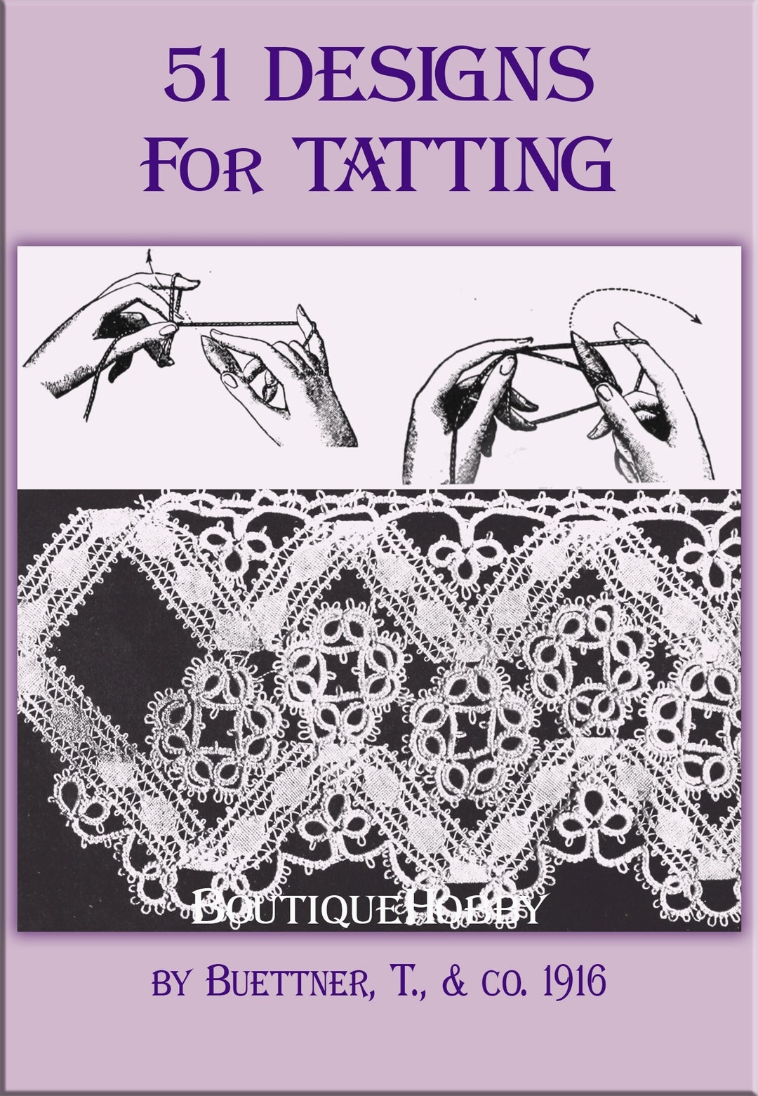 Vintage Tatting Patterns Tutorial,hand Made Lace Rare Books,tatting ...
