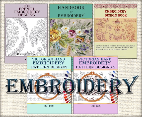 Victorian Hand Embroidery PDF Booksvintage Designspdf - Etsy