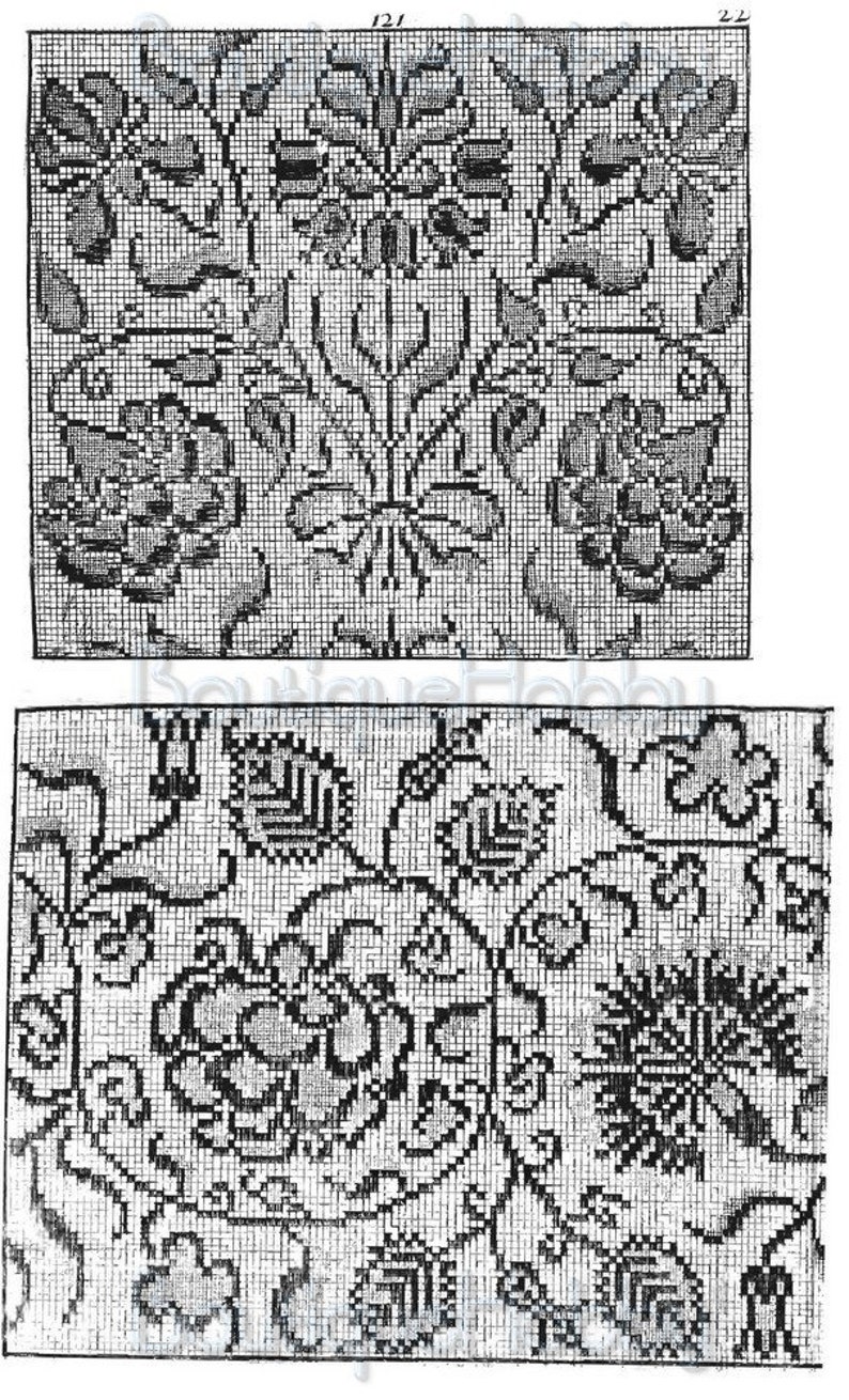 German Vintage Cross Stitch Patterns Bookantique Digital | Etsy