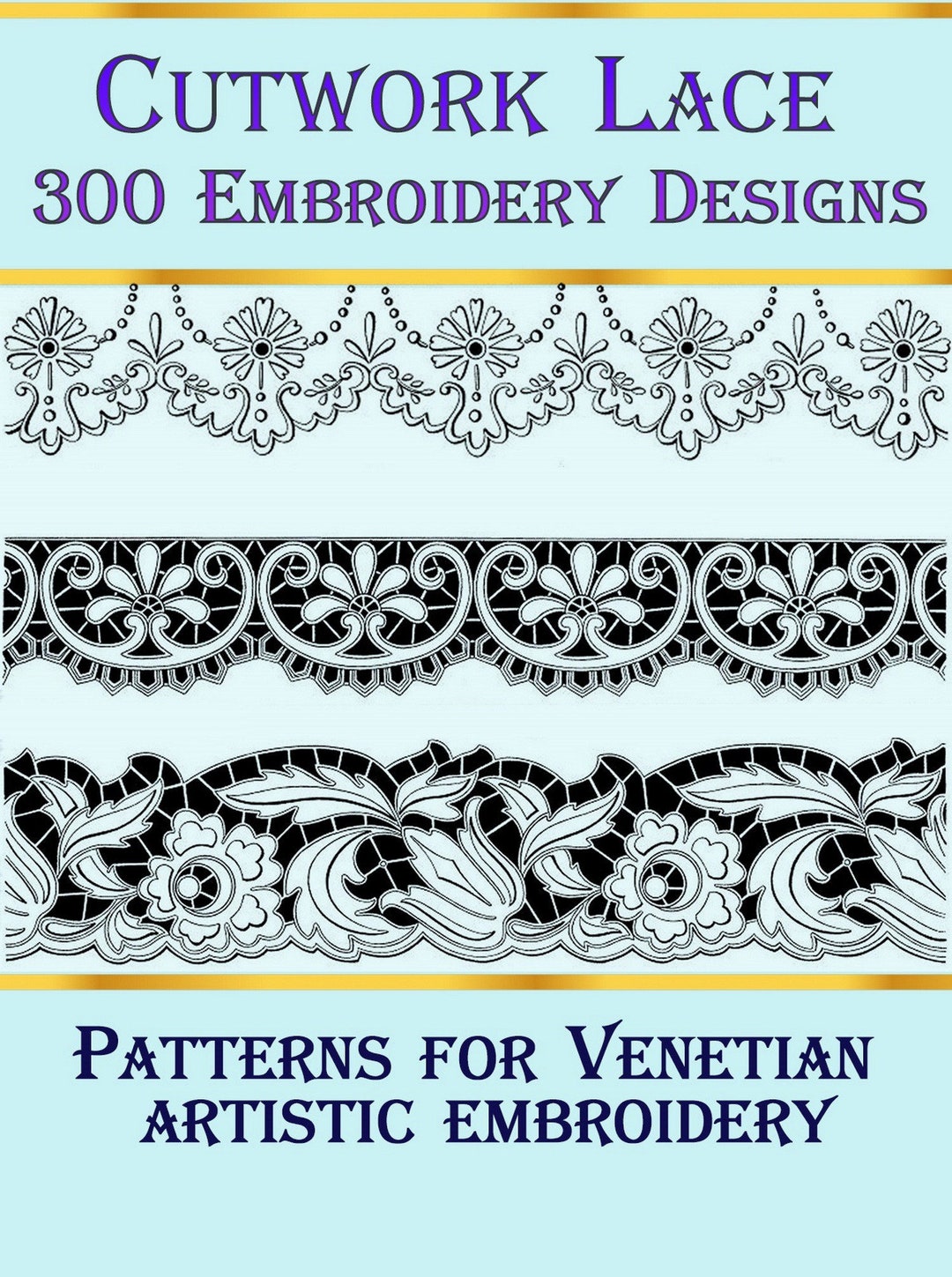 Hand Victorian Embroidery PDF Pattern Book - 300 Patterns for Venetian ...