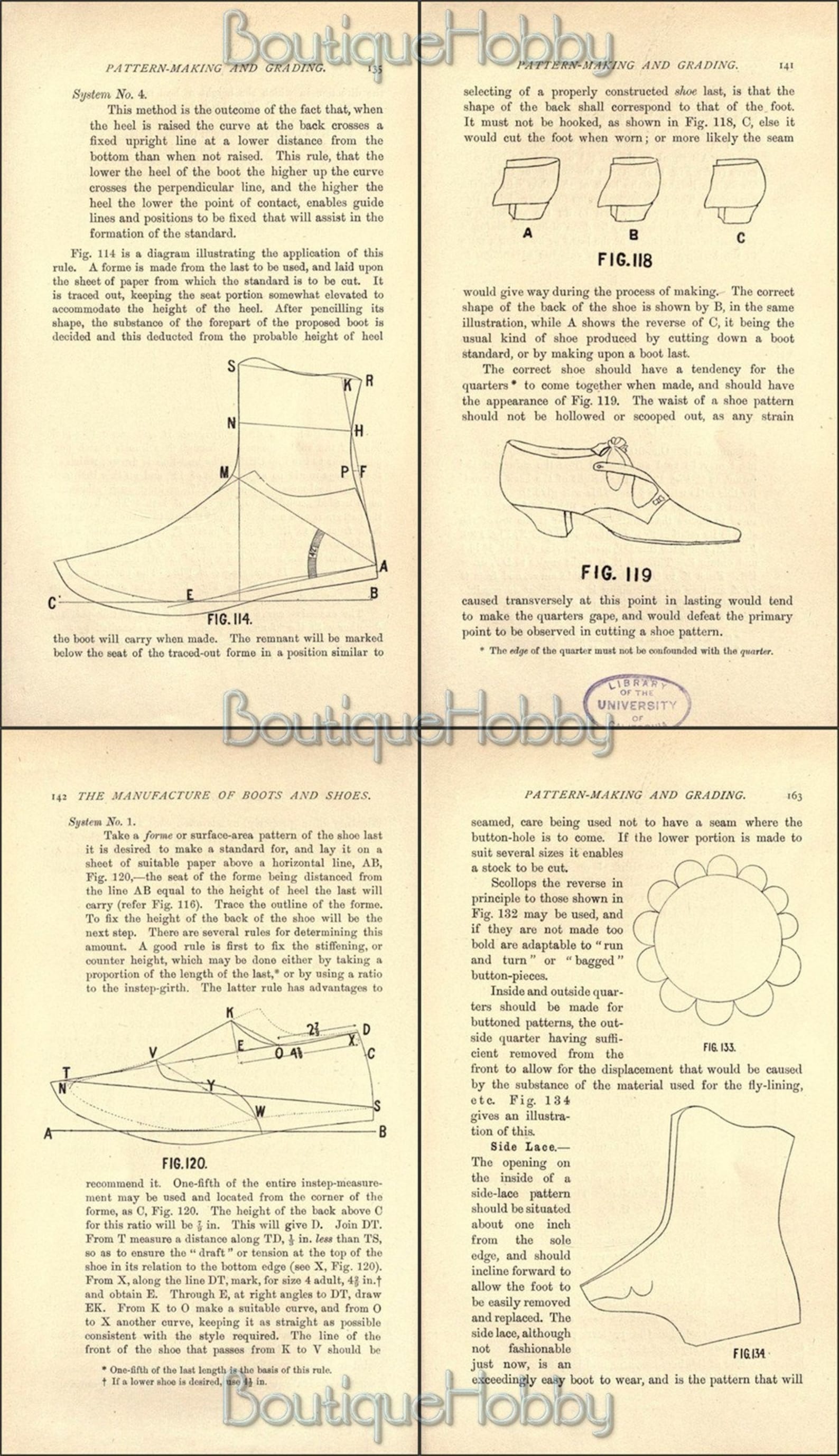 Shoes Making Patternssewing Boot Patterndiy Shoesvintage - Etsy