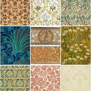 Vintage Digital Wallpaper Printable Paper, Background Set-1, 8.5"x 11 ...