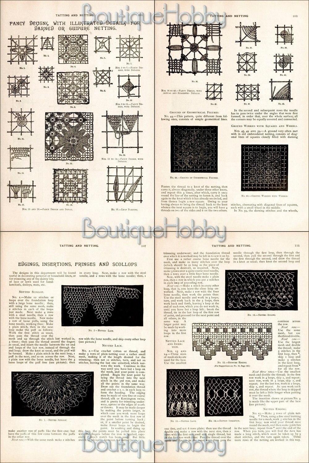 Vintage Needle Tatting Lace Pdf Patterns,needlework Book,hand Made Lace ...