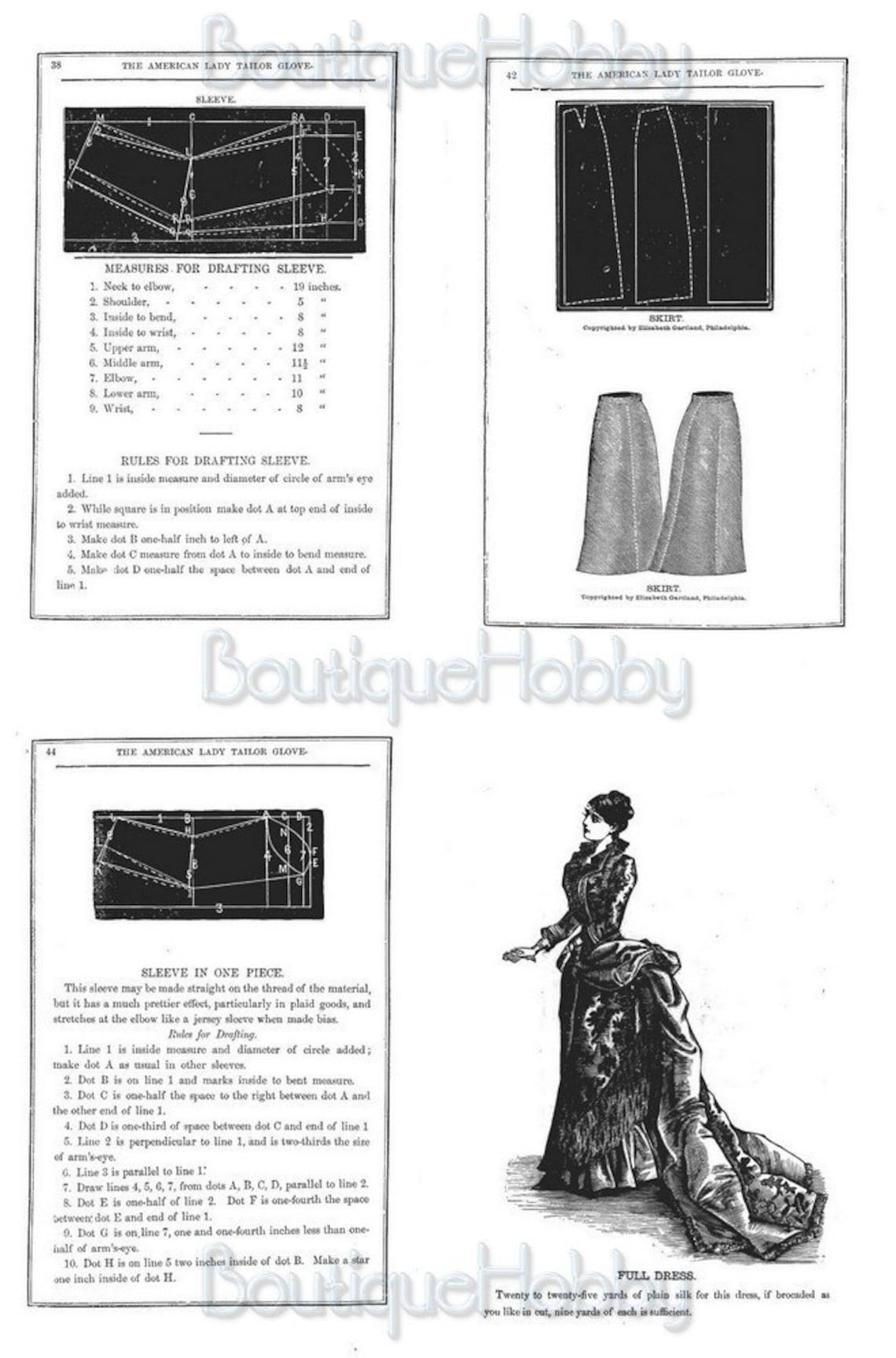 Victorian Dress Sewing Patternsvintage Illustrated American | Etsy