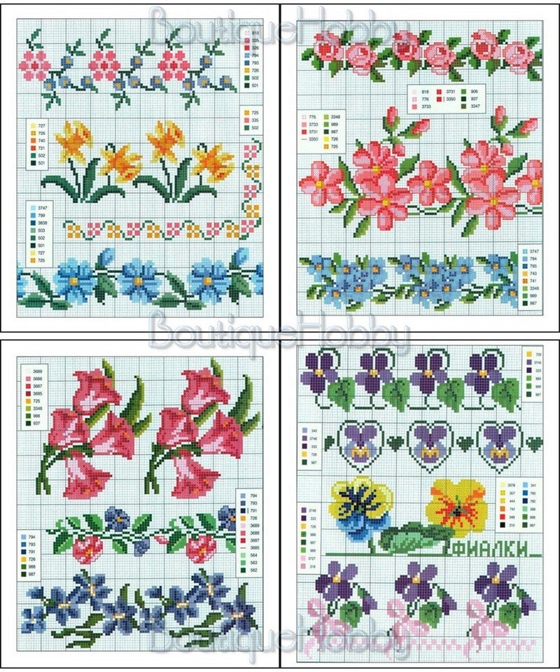 200 Modern Patterns Borders for Cross Stitchborder Pattern - Etsy UK