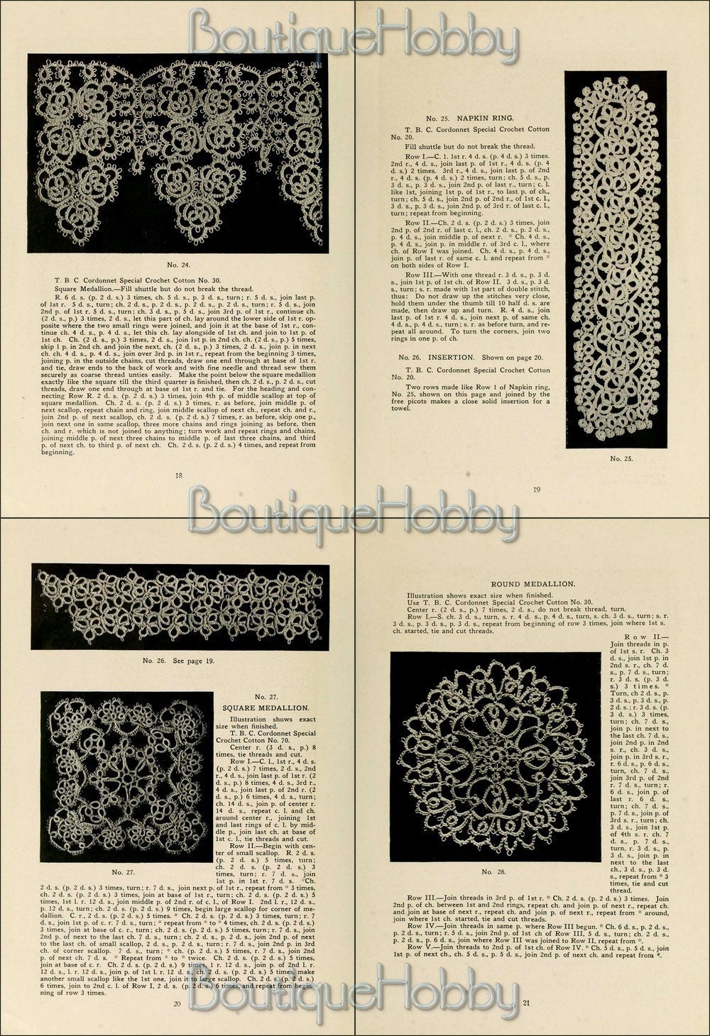 Vintage Tatting Patterns Tutorialhand Made Lace Rare | Etsy