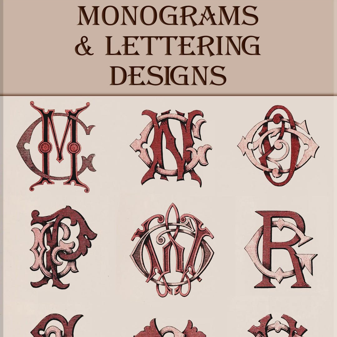 Vintage Monograms,lettering,alphabet,heraldic Designs PDF Instant ...