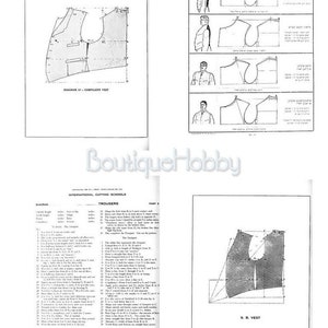 Vintage victorian mens clothestailoredgarment cuttingmens | Etsy