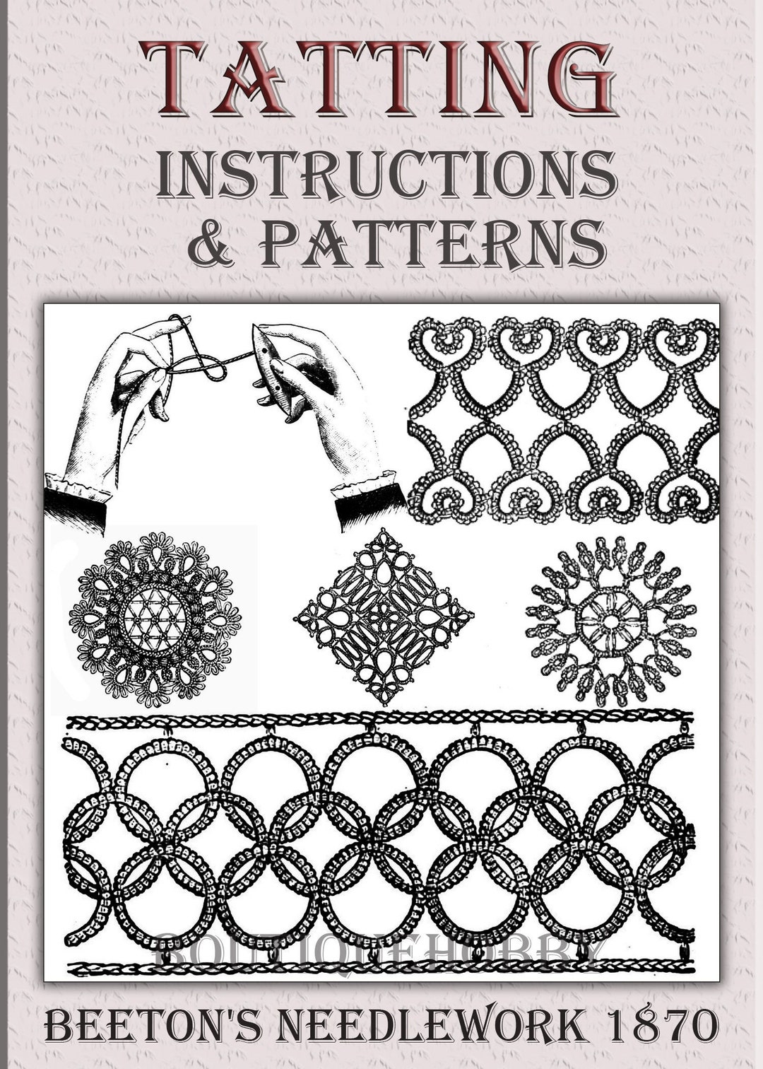 Vintage Tatting Instructions&patterns,hand Made Lace Rare Tutorial Book ...