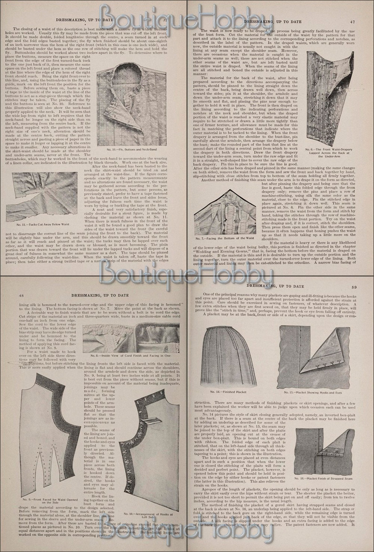 Dressmaking Sewing Guidevintage Dress Victorian Patterns - Etsy