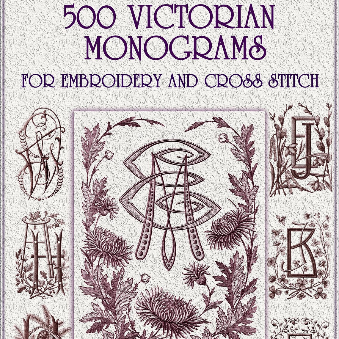 500 Monogram Embroidery Designs Fonts,letters Pattern,embroidery Books ...