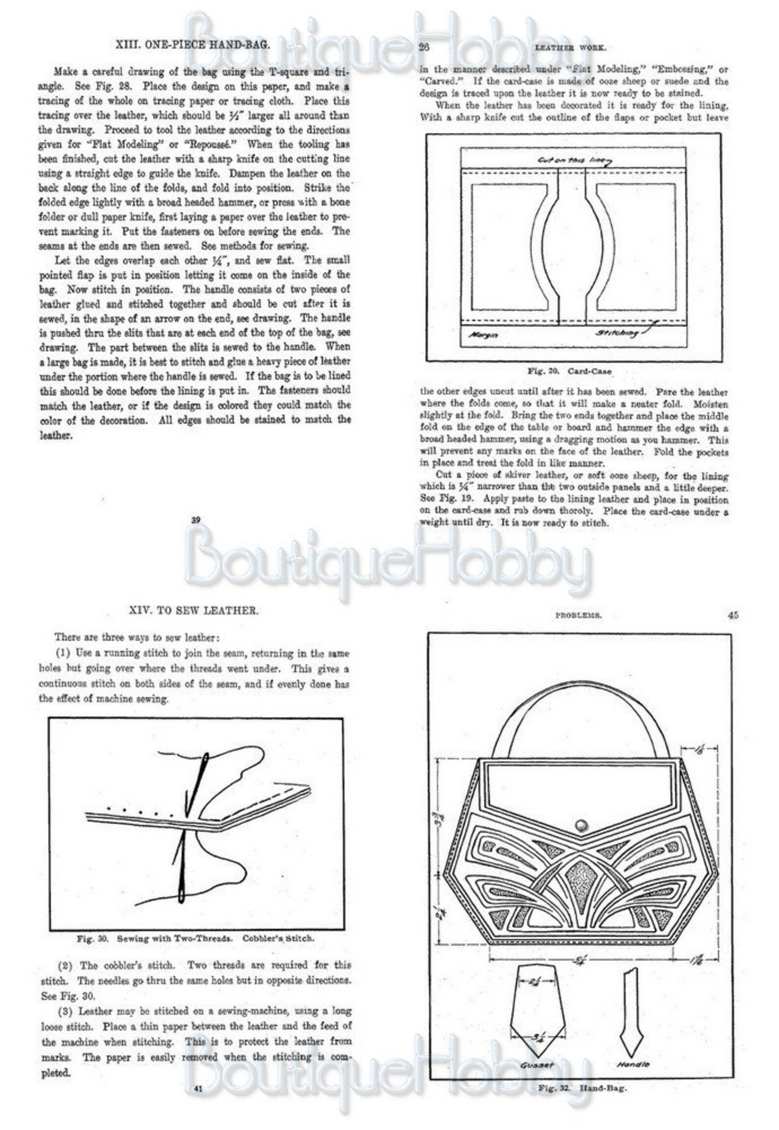 How to Make Leather Bagdesigns-pattern-tutorialcrafting Book | Etsy
