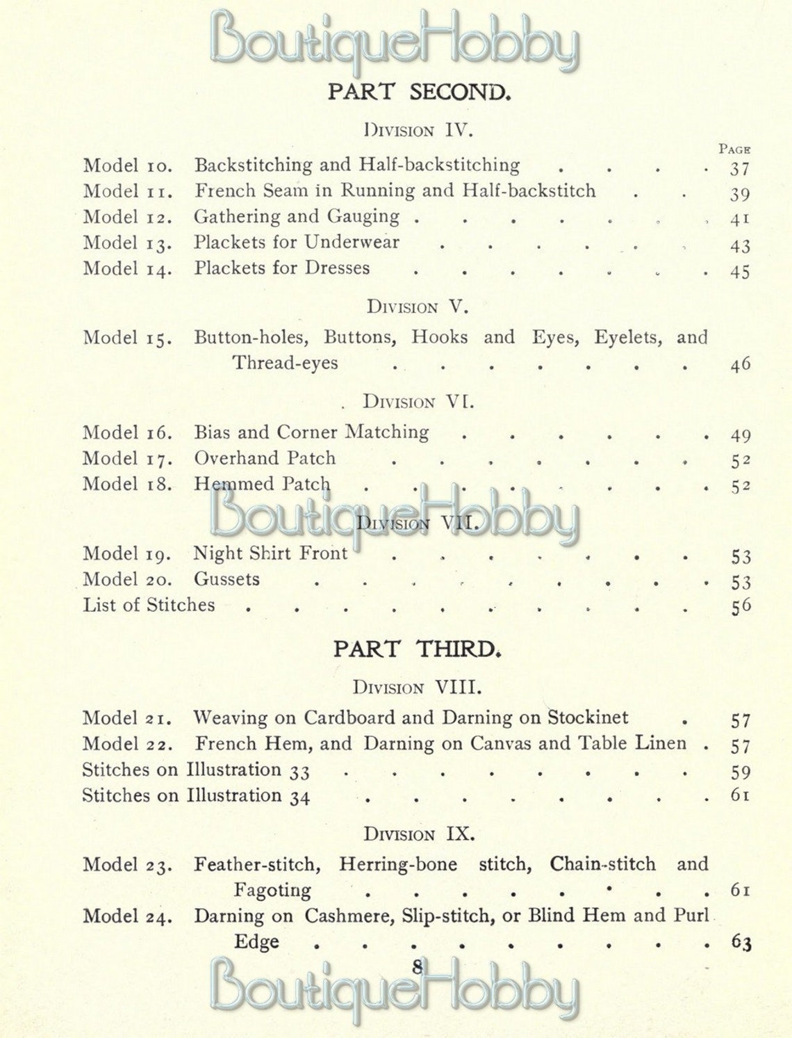 Vintage Hand Sewing Lessons Tutorial Guideinstructions How To | Etsy