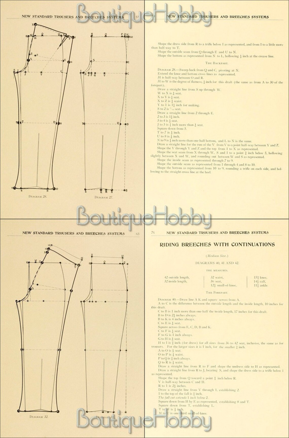 Vintage Trouser Mens Sewing Patternsmens Garmentsnew - Etsy