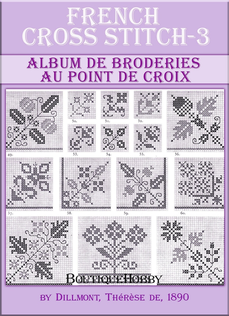 Retro Cross Stitch Pattern Book,hand Embroidery Album De Broderies Au ...