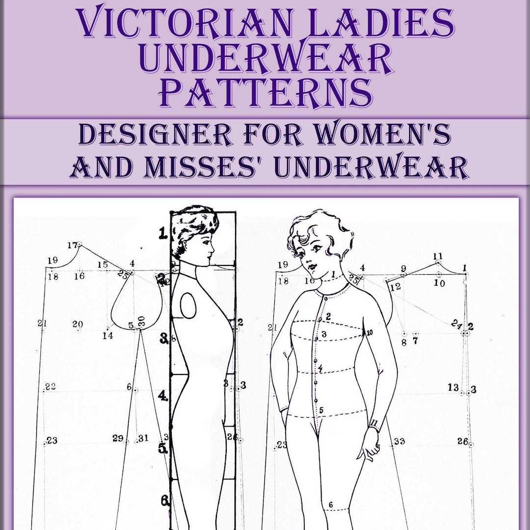 Victorian Vintage Lingerie Underwear Sewing Pattern, Corset Nightgowns ...