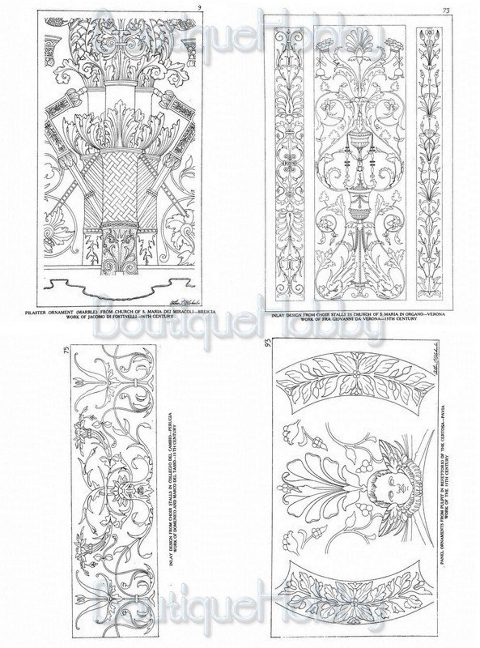 Historical Design Elementsvintage Italian Ornaments - Etsy